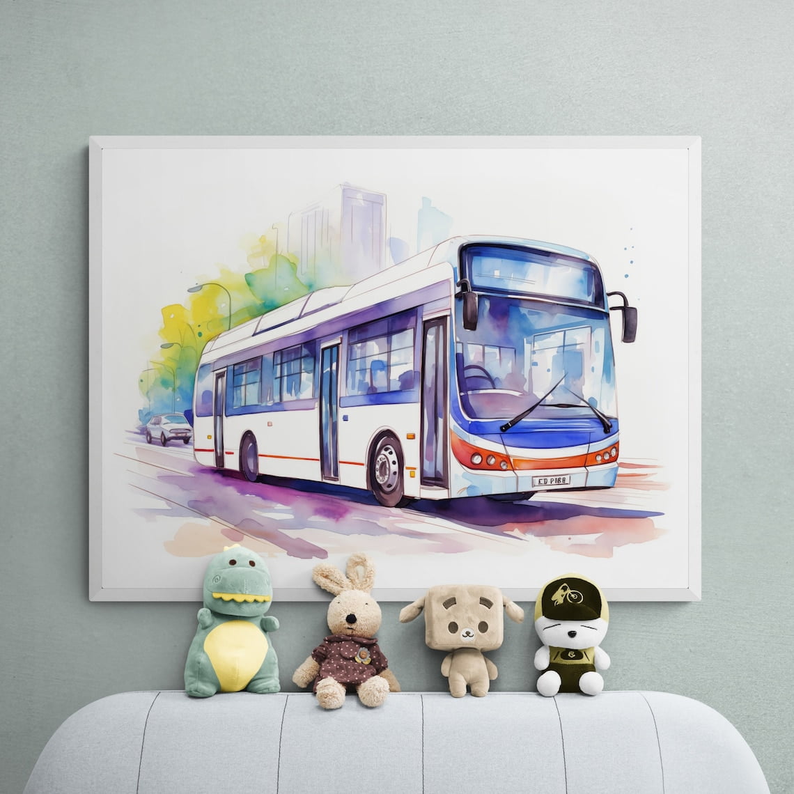 City Bus Print, Transportation Art, Car Art Decor, Transport Poster ...