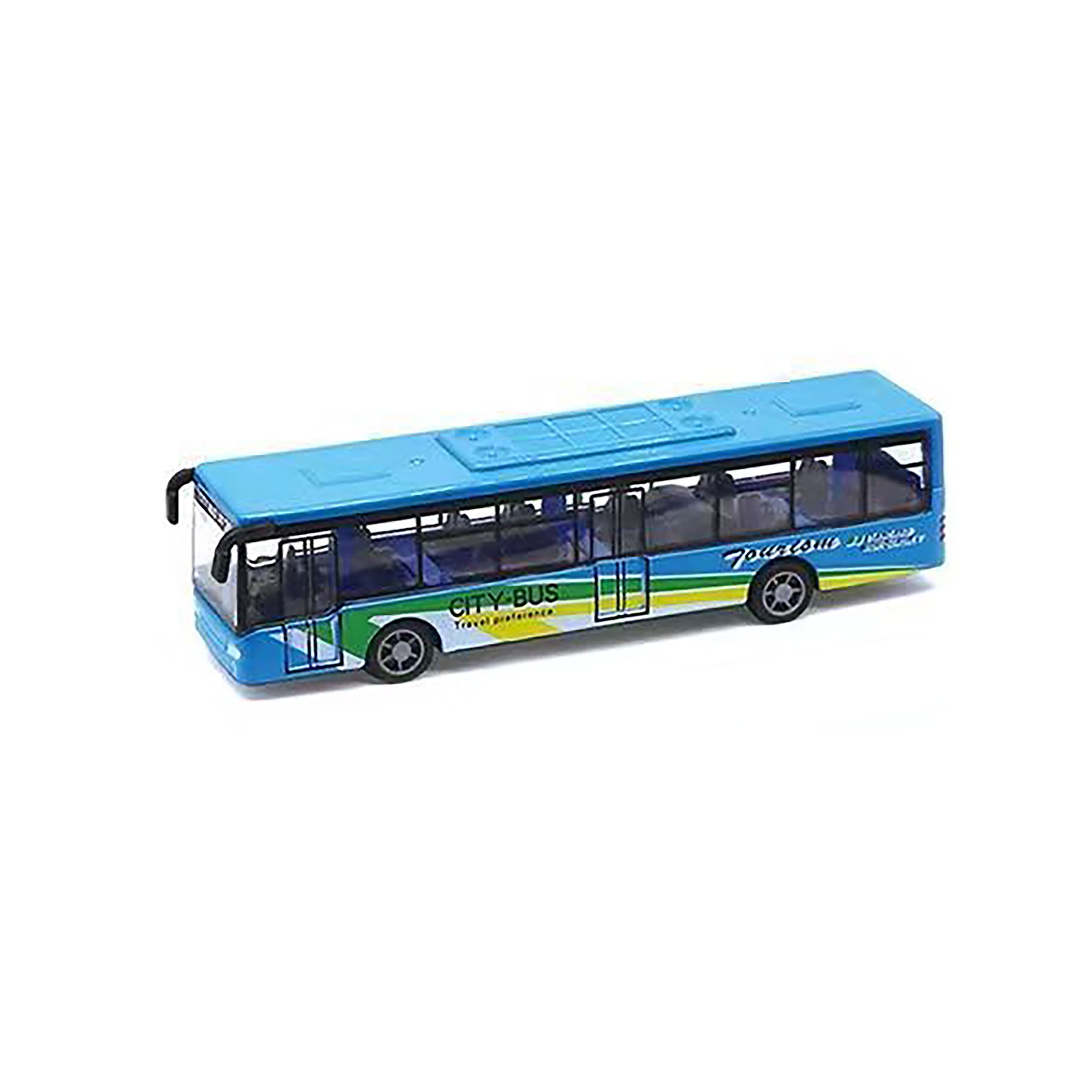 City Bus Toy Die Cast Pull Back Public Transportation Vehicles Mini Bus ...