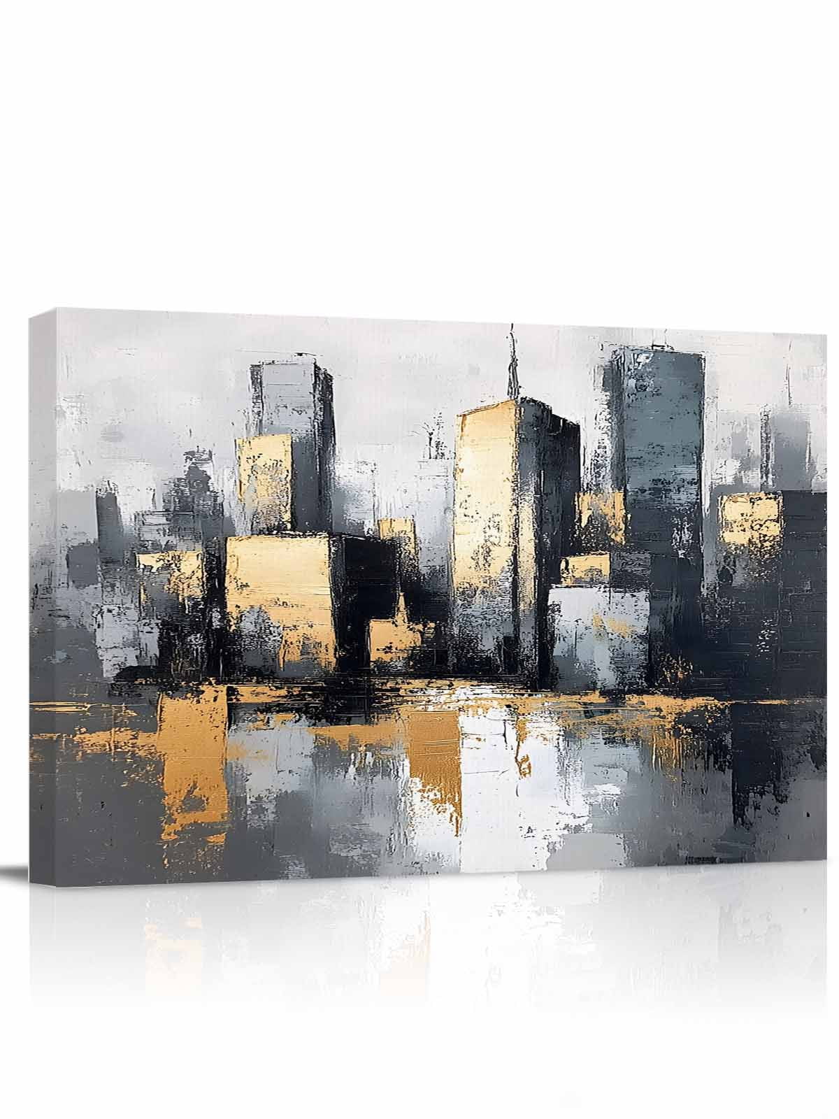 City Canvas Print Wall Art Modern Building Framed Canvas Art Wall Decor ...