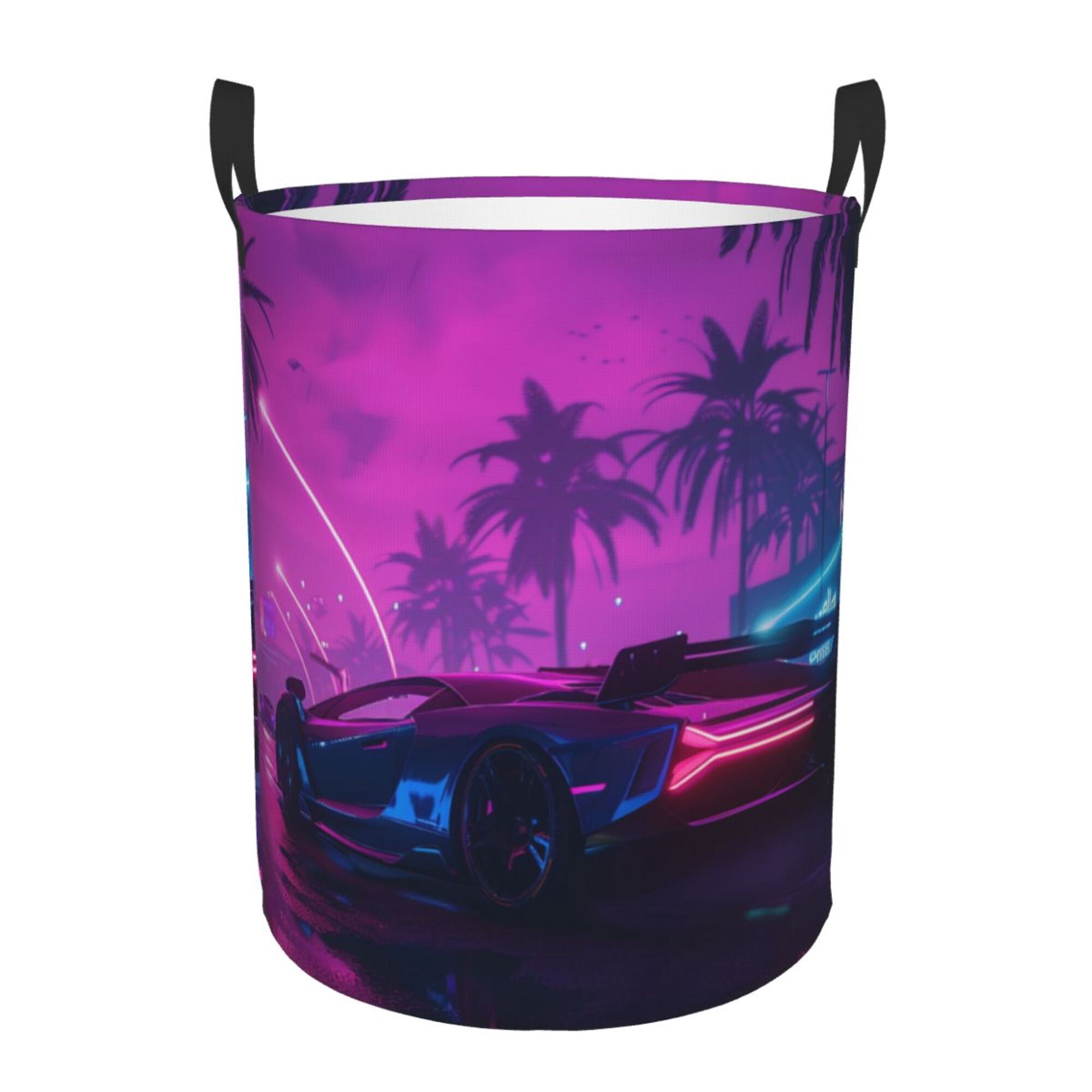 City Car Cyberpunk Laundry Hamper Medium Storage Basket/Toy Organizer ...