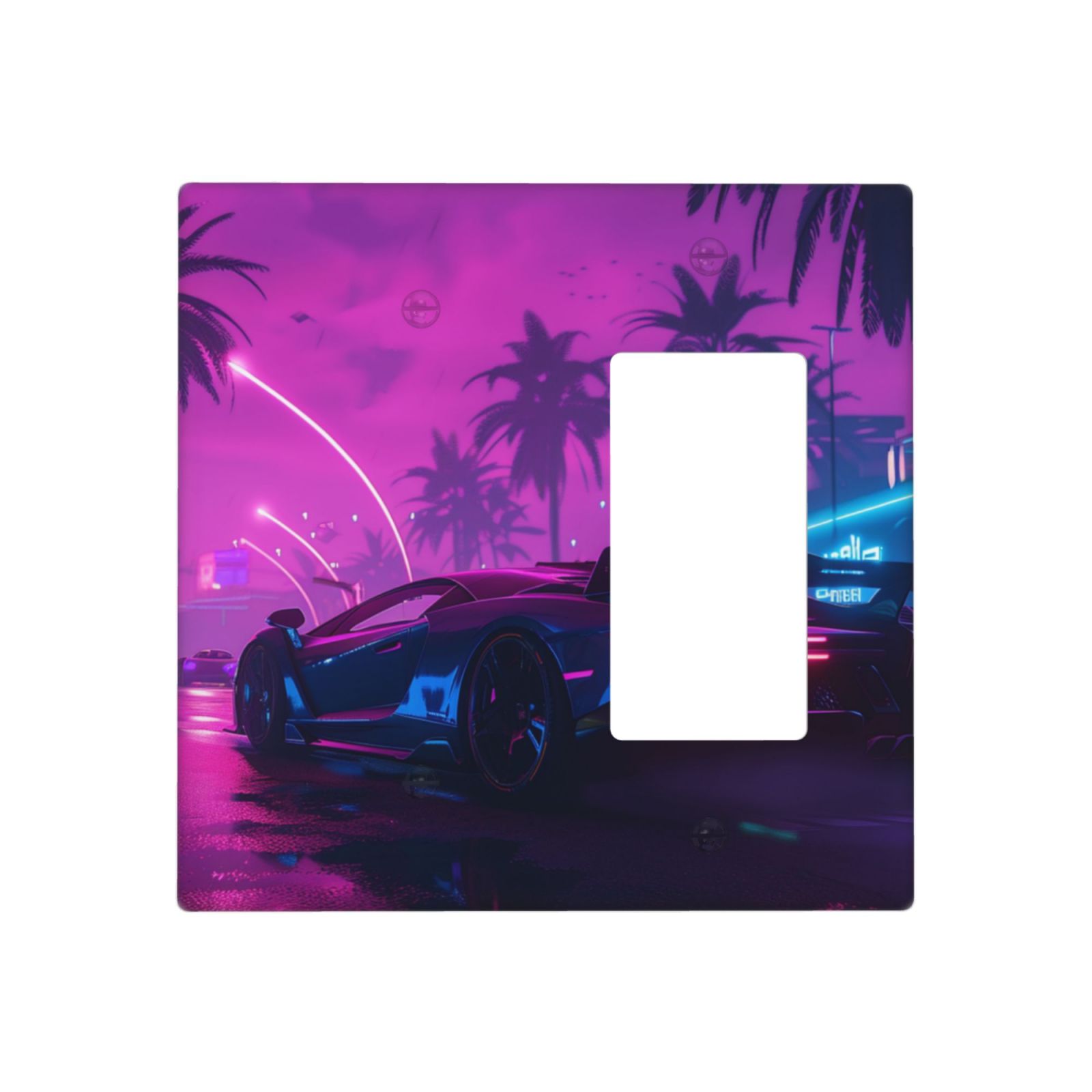 City Car Cyberpunk Switch Cover Decorative Wall Plate / 2-Gang 1-Decor ...