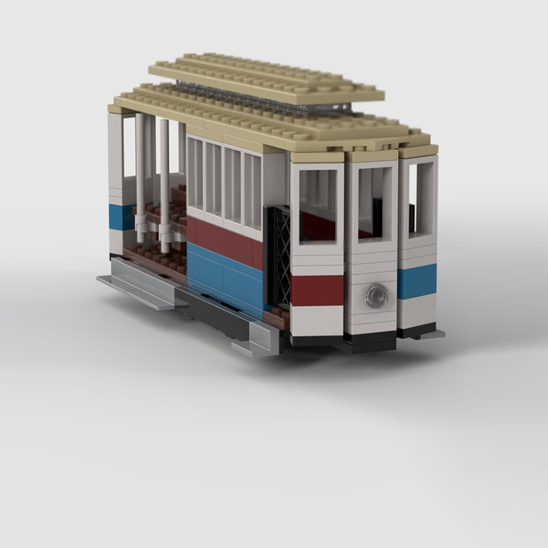 City Car Model MOC Building Bricks San Francisco Cable Car Modular ...