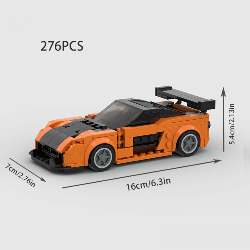 City Car Vehicle Speed Champion Racer MOC Fast & Furious RX7 Building ...