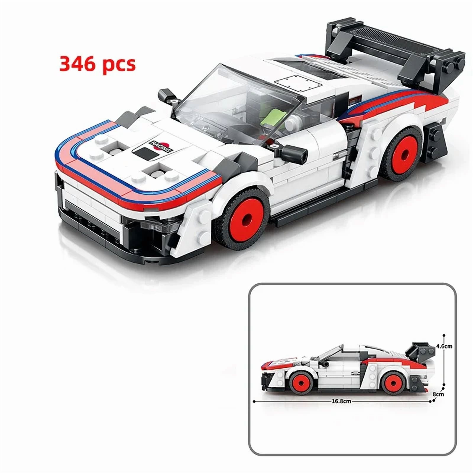 City Car Vehicle Speed Racer Building Blocks Brick Racing Super ...