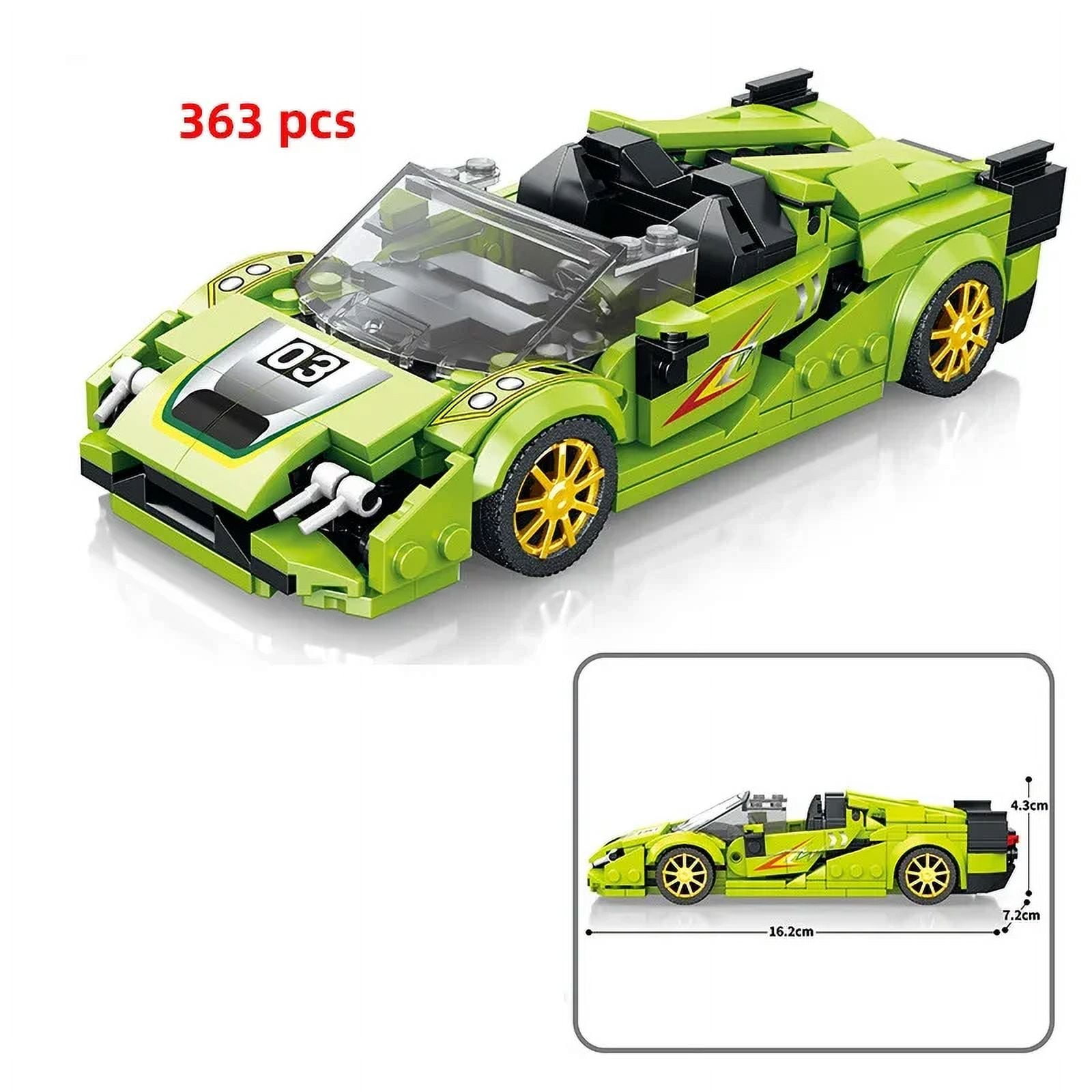 City Car Vehicle Speed Racer Building Blocks Brick Racing Super ...
