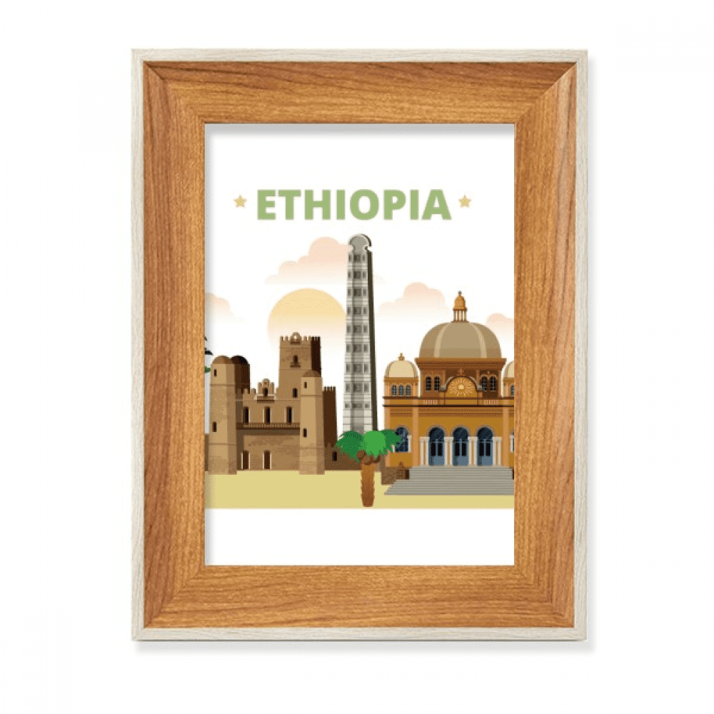 City Castle Ethiopia Desktop Wooden Photo Frame Display Picture Art ...