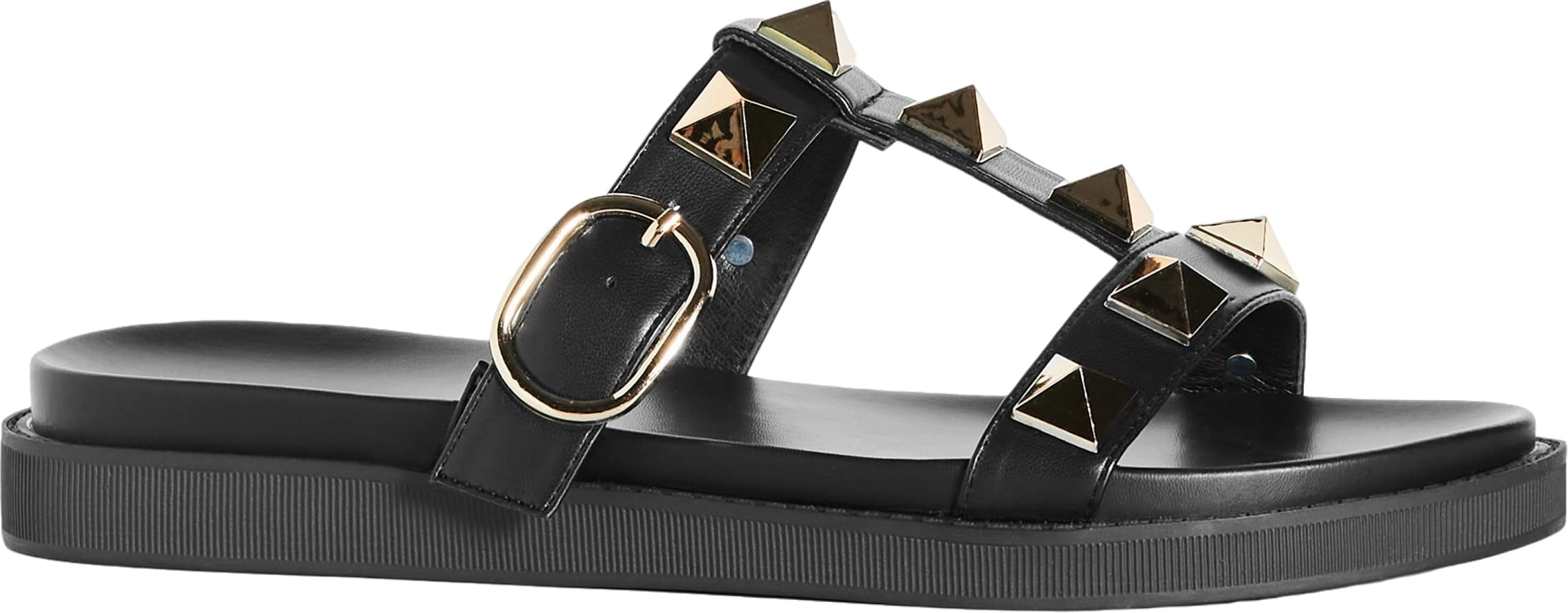 City Chic Women's Wide FIT Slide Totally Spike Sandal, Black, 8 ...