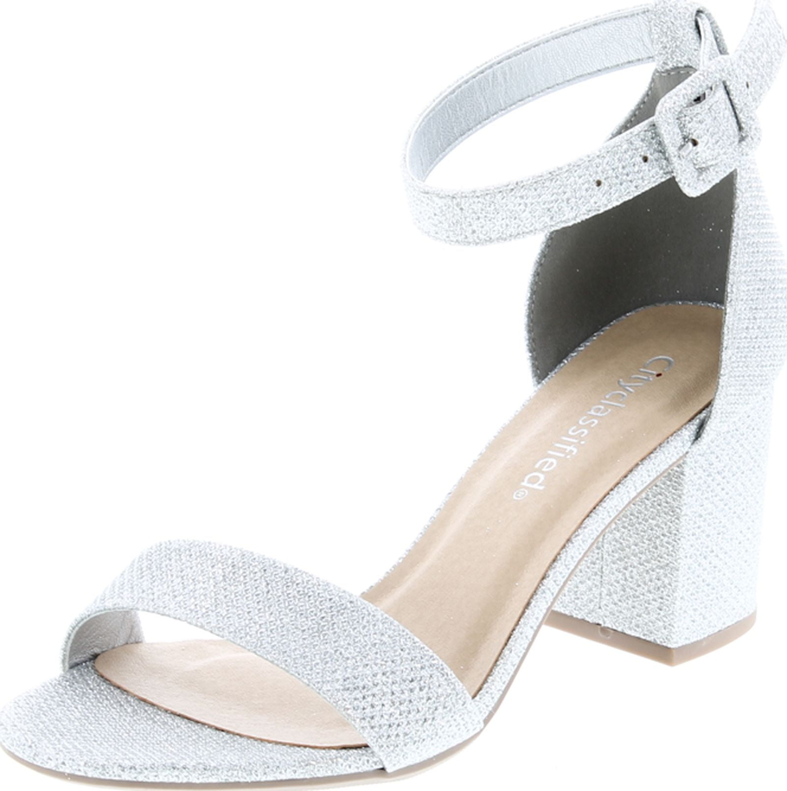 City Classified Cake-s Women's Fashion Open Toe Ankle Buckle Strap Low ...