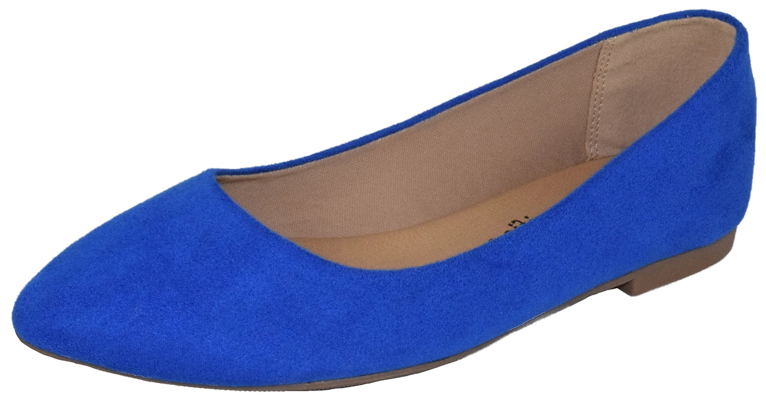 City Classified Women Casual Flat Office Shoes Wide Width Fit Pointy ...