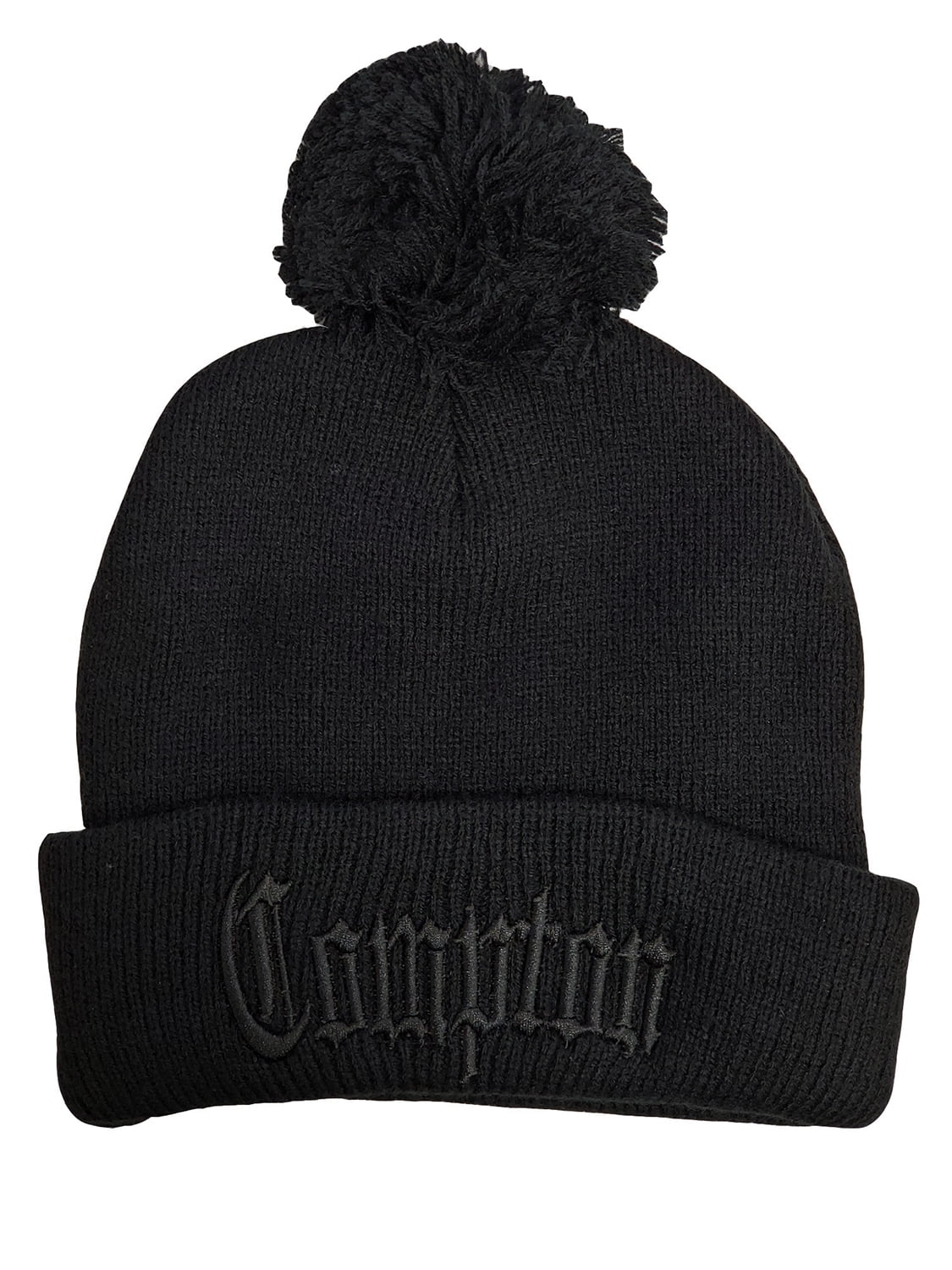 City Compton Los Angeles Beanie Blackout with Pom - Walmart.com