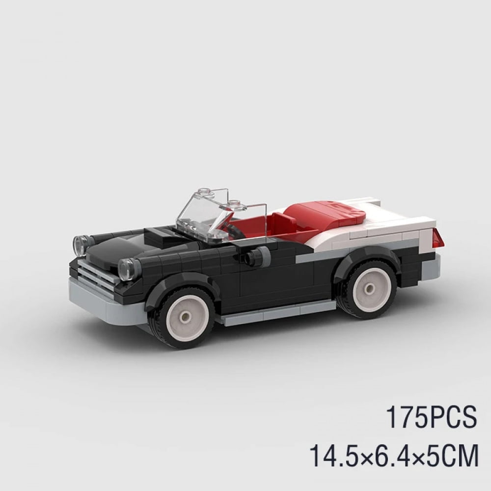 City Convertible MOC Old Car Speed Champions Super Race F1 Vehicle ...