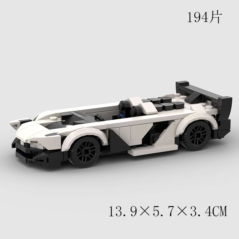 City Convertible MOC Old Car Speed Champions Super Race F1 Vehicle ...