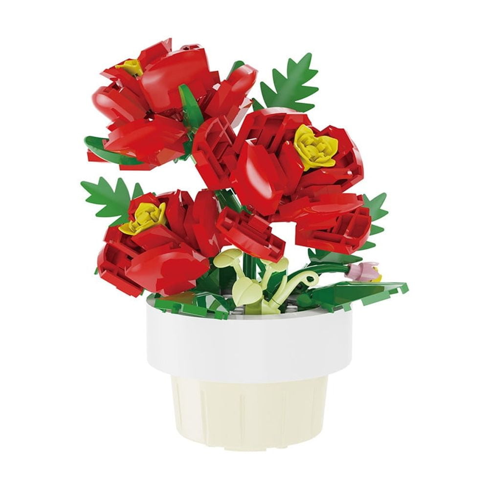 City Creativity Flower Bouquet Blossom Bonsai Potted Plant Micro ...