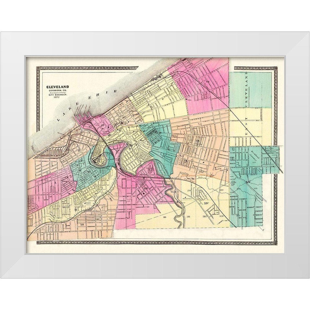 City Engineer 24x19 White Modern Wood Framed Museum Art Print Titled ...