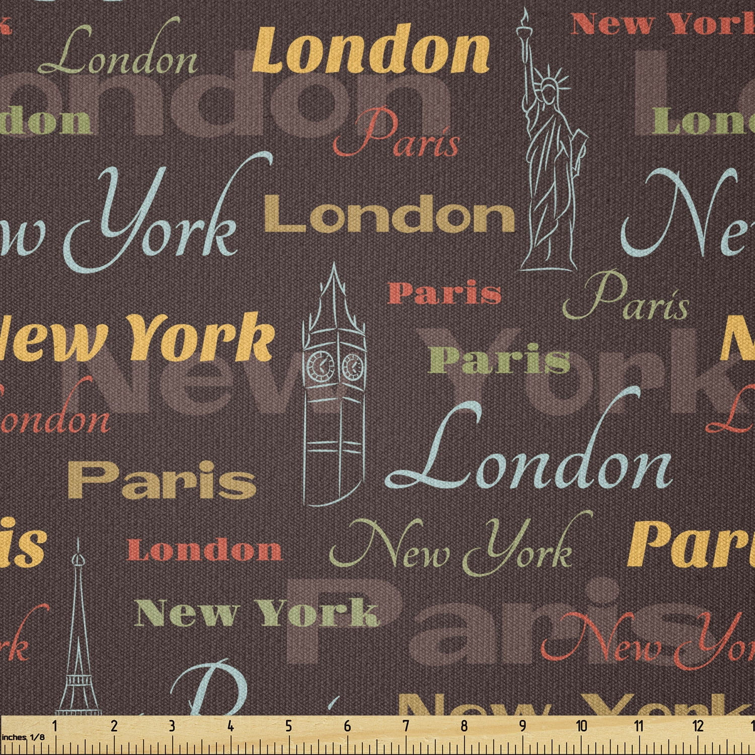 City Fabric by The Yard, Famous Places of World London Paris New York ...