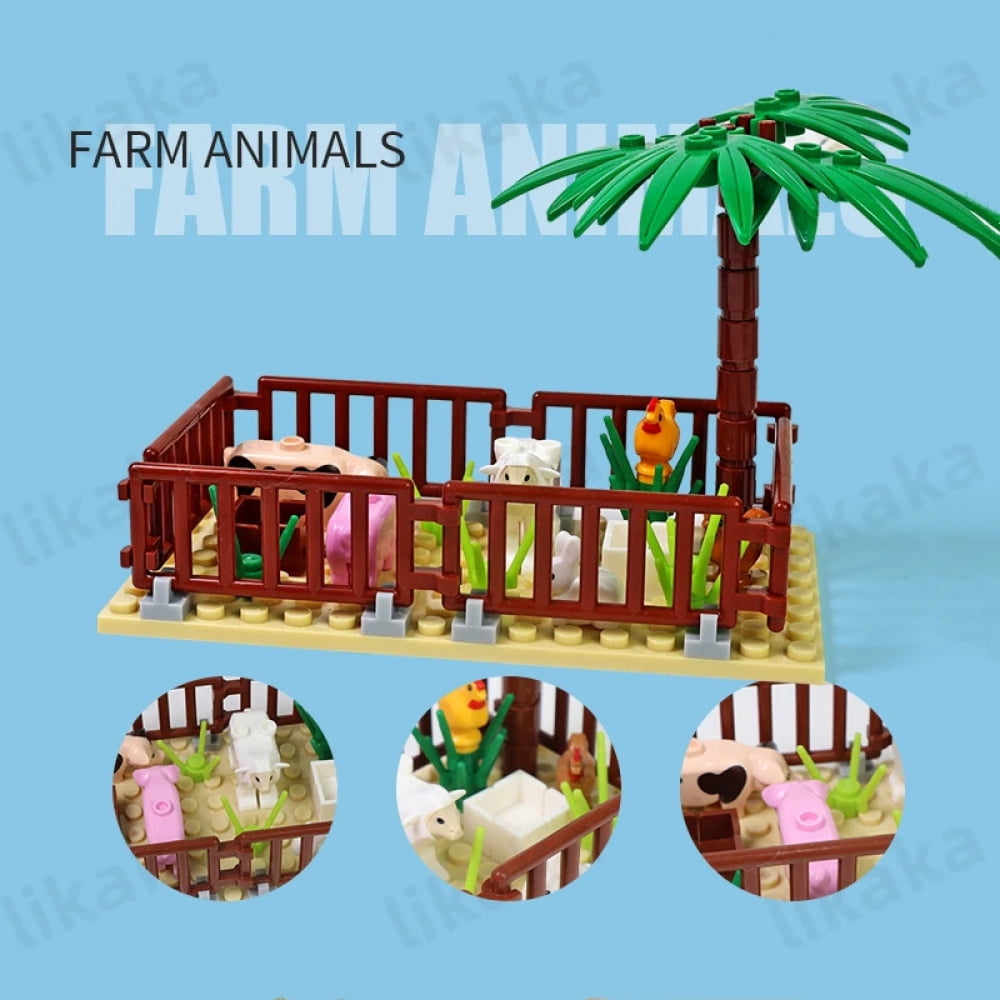 City Farm Animals Building Blocks Nature Animals Fish Otter MOC ...