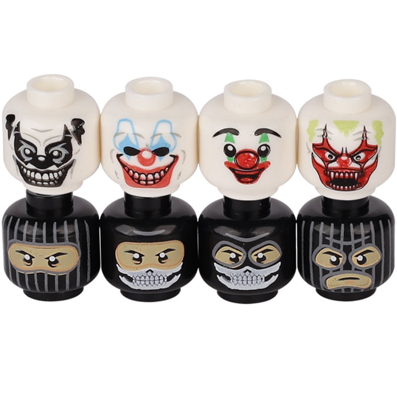 City Figures Facial Expression Accessories Head Building Blocks Ghost ...