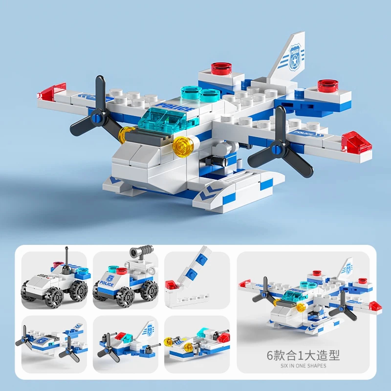 City Fire Car Building Blocks for Children, Police Truck, Engineering ...
