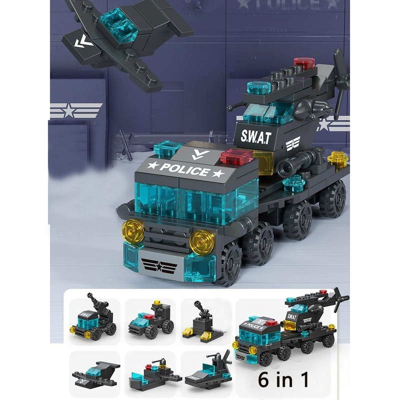 City Fire Car Police Truck Engineering Crane Fancy Assembled Block ...