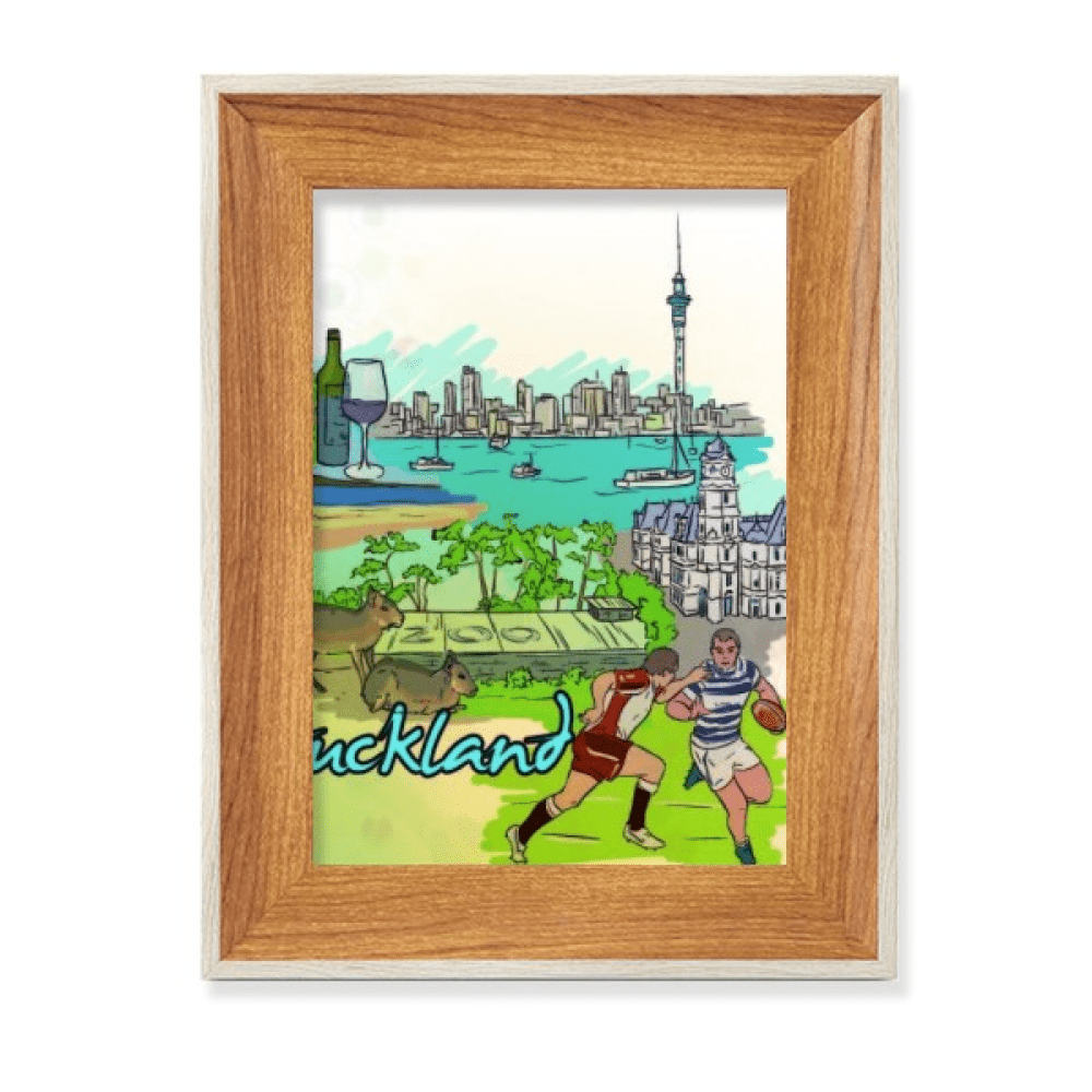 City Football Red Wine Auckland Desktop Wooden Photo Frame Display ...