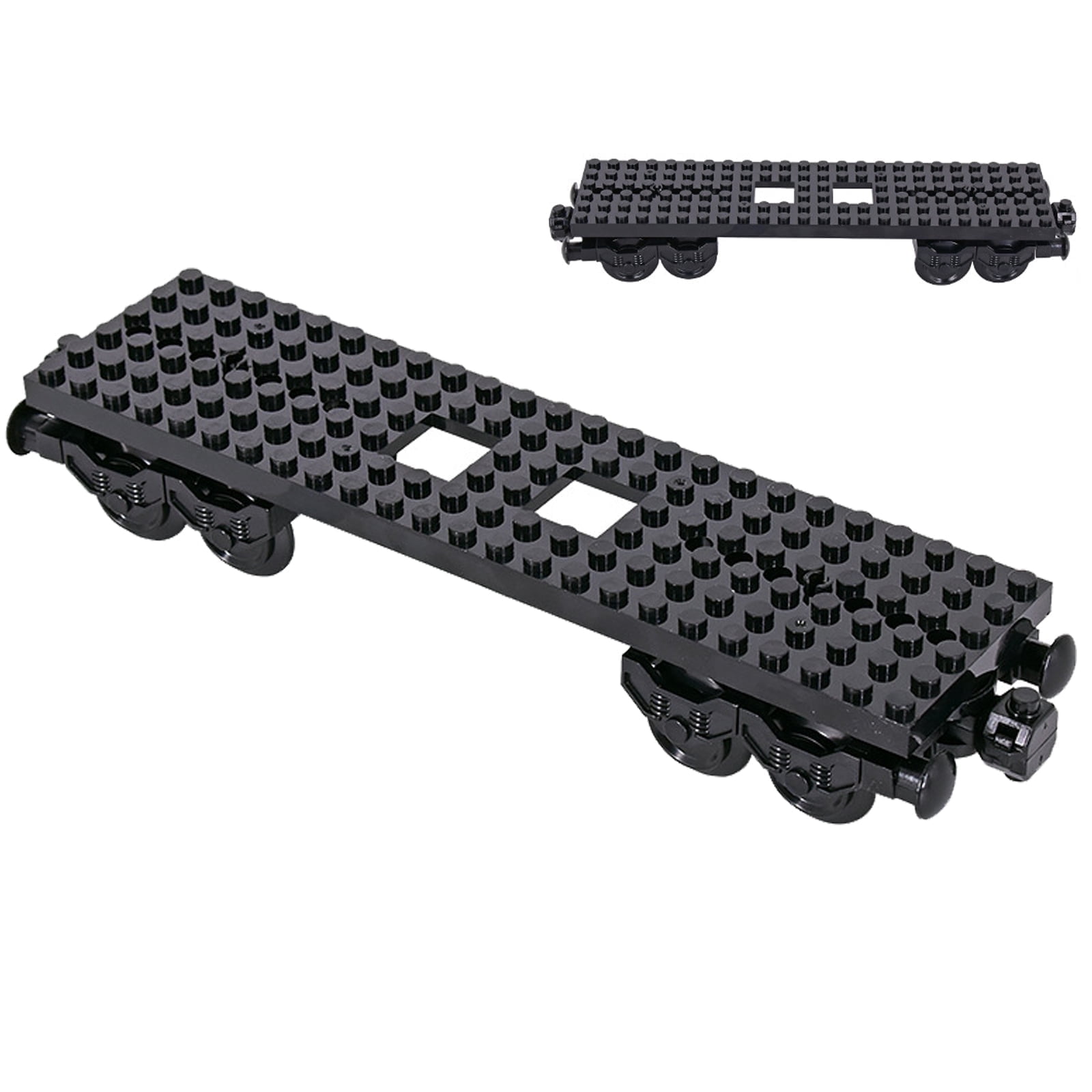 FLOWER LEGEND Durable Plastic Freight Train Building Blocks Set, DIY ...