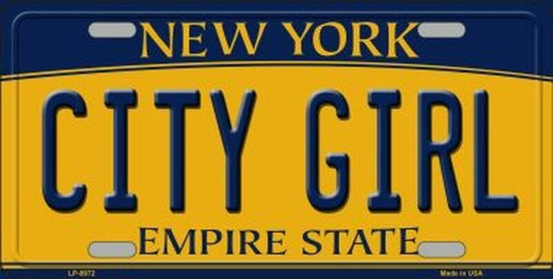 City Girl License Plate Tag Sign - Aluminum ( 12 inch x 6 inch ...