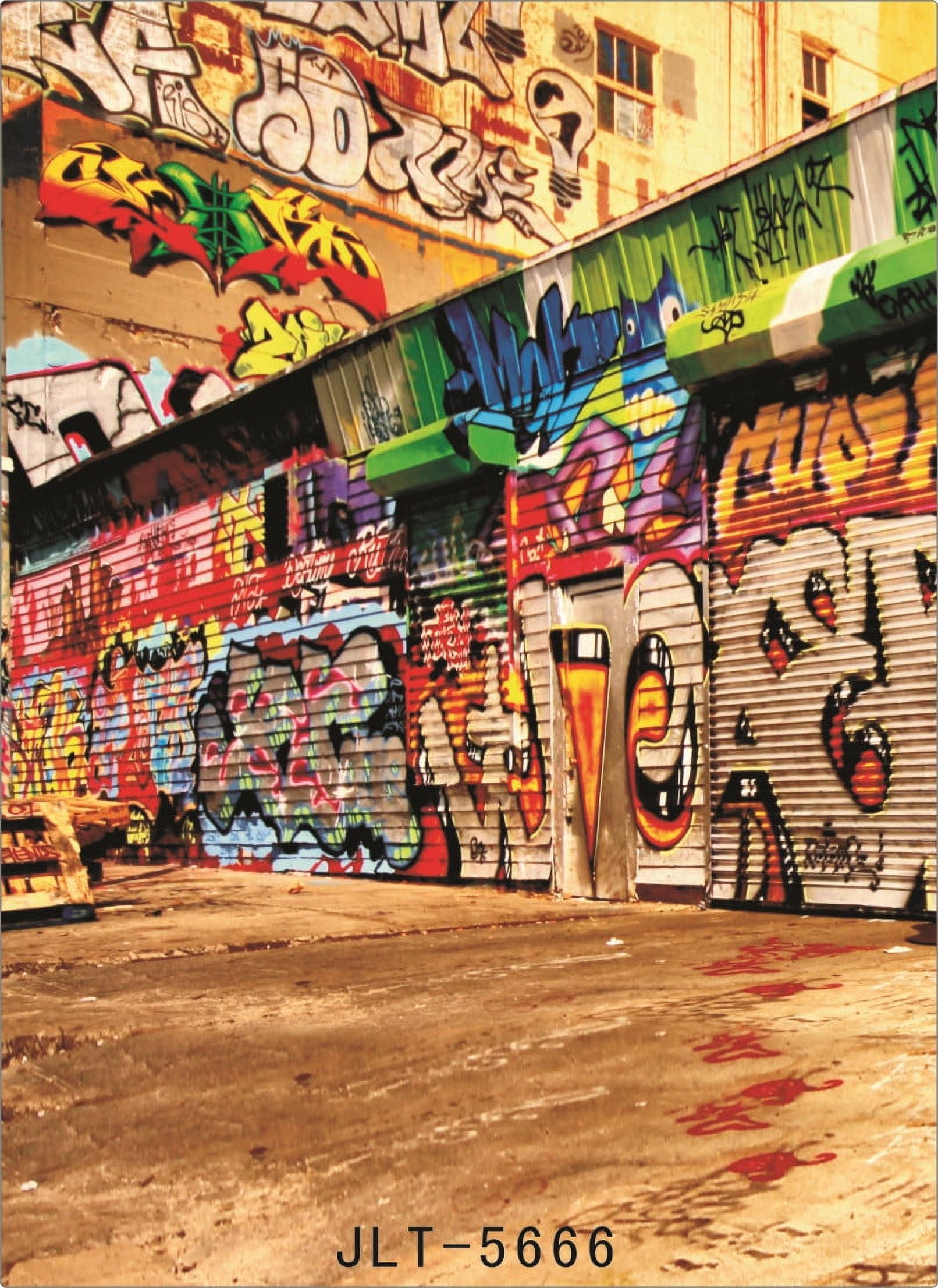 City Graffiti Wall Vinyl Backgrounds for Photos Computer Printed ...