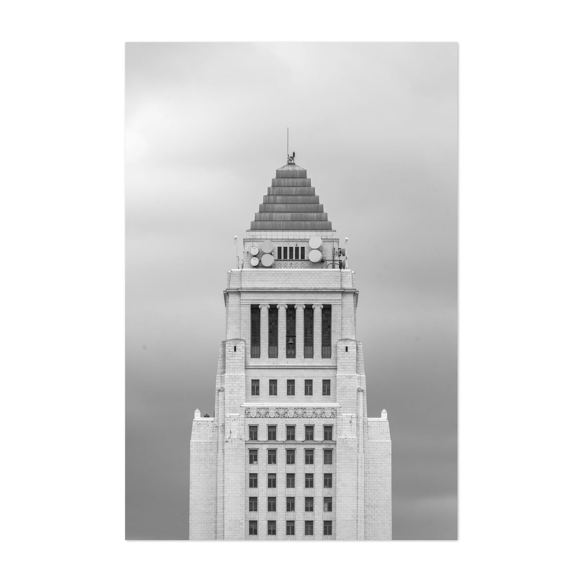 City Hall, DTLA 03 B&W - Los Angeles California Photography ...