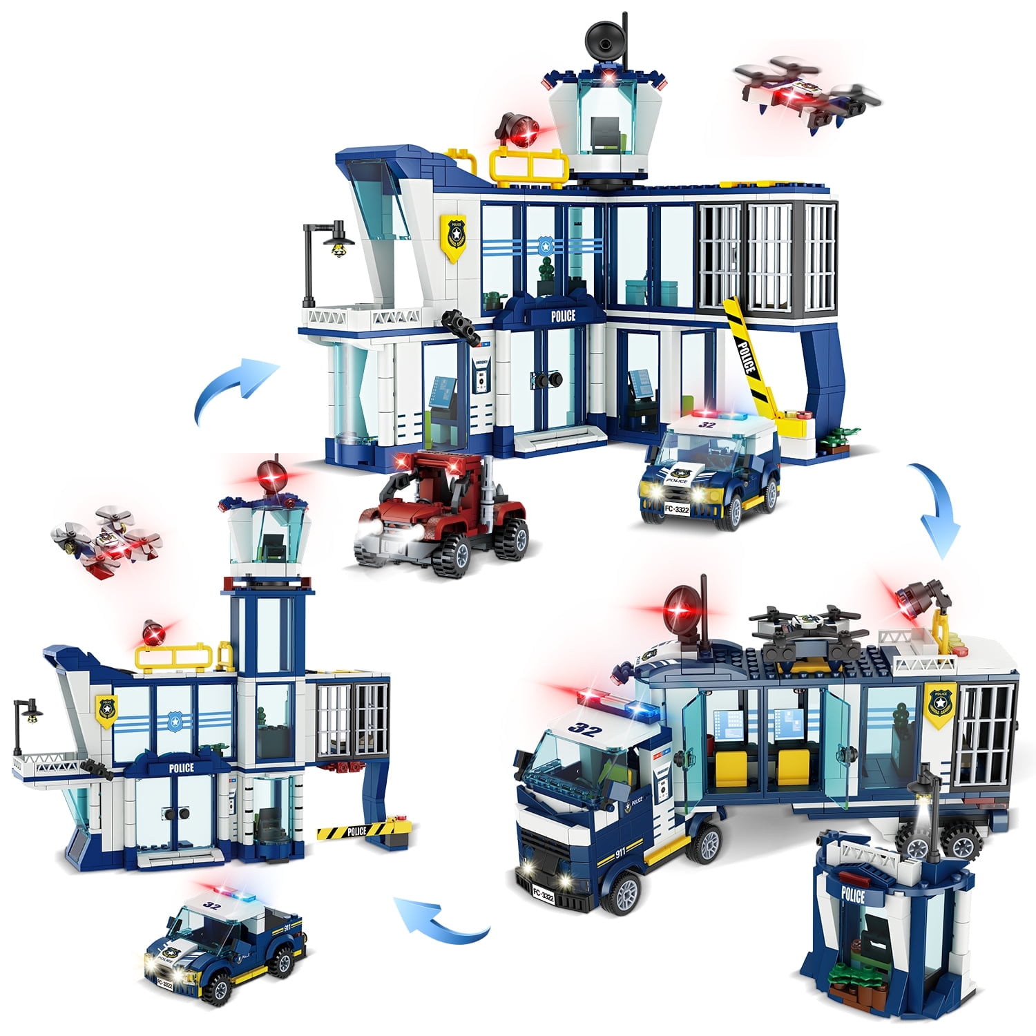 VEAIS City Hero Police Building Block Set - Creative Models and ...