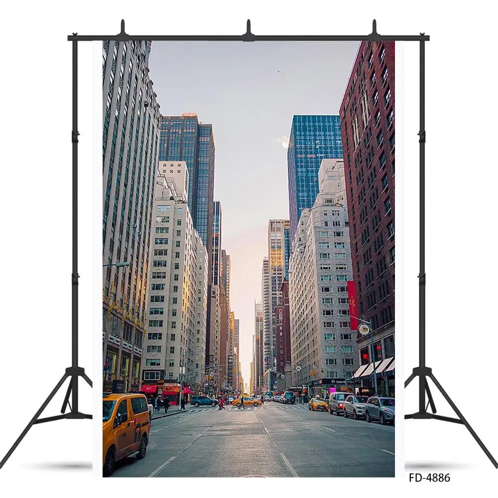 City High-Rise Scenic Road House Street Background Children Young ...