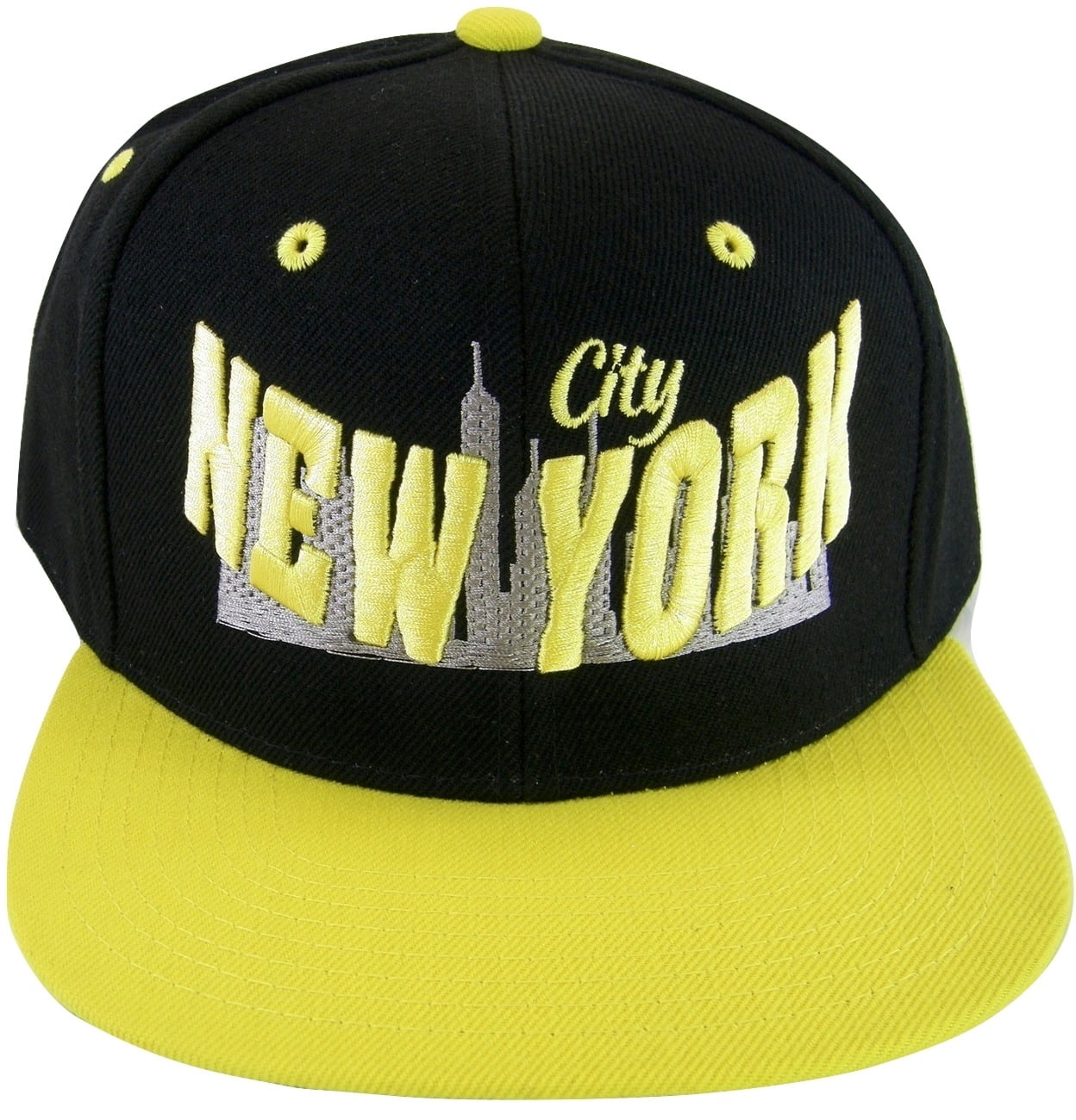 City Hunter New York City Skyline Men's Baseball Caps (Black/Gold ...