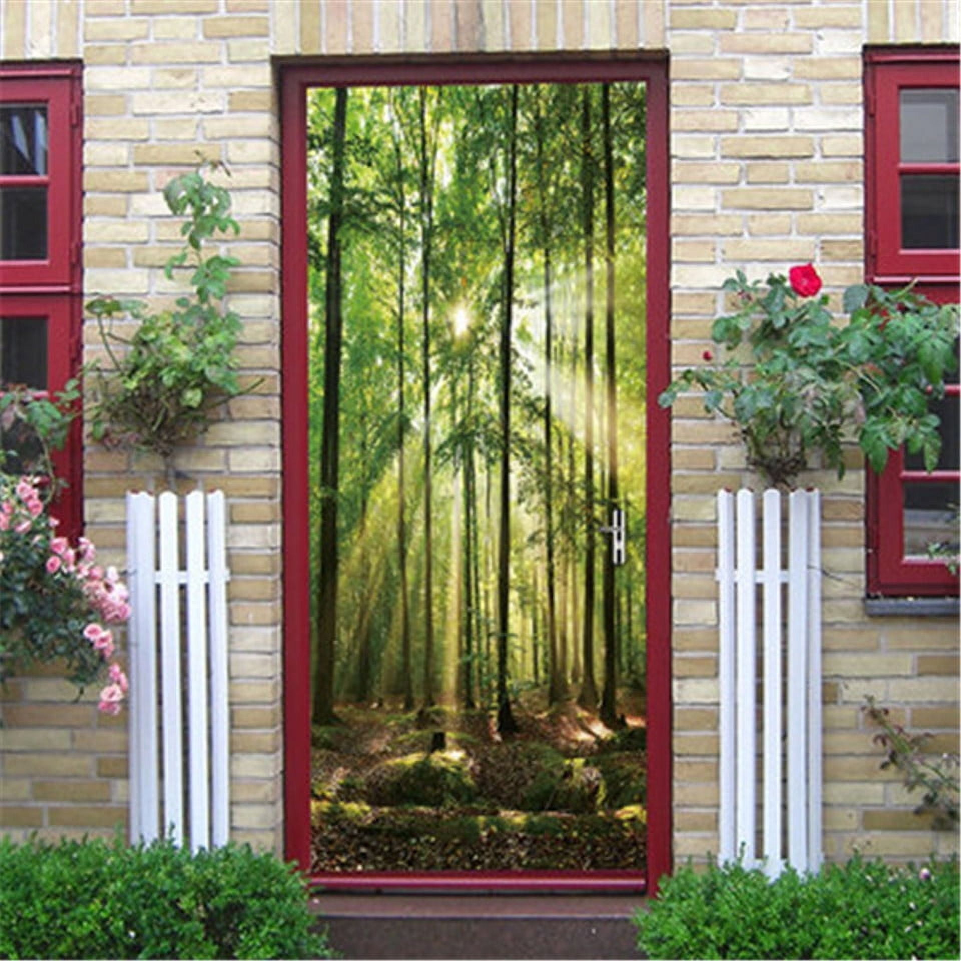 City Landscape Door Poster PVC DIY Self-adhesive Waterproof Wallpaper ...