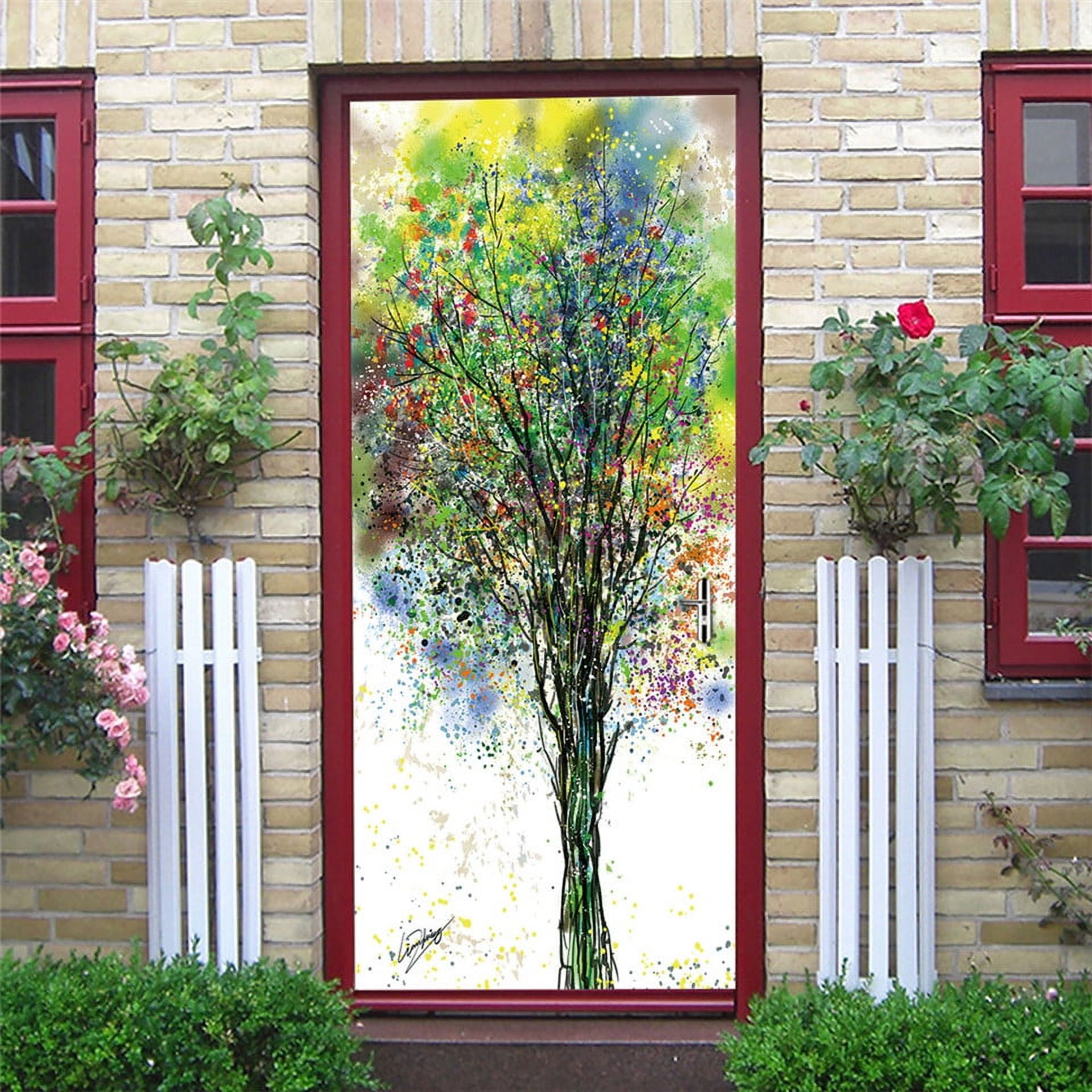 City Landscape Door Poster PVC DIY Self-adhesive Waterproof Wallpaper ...