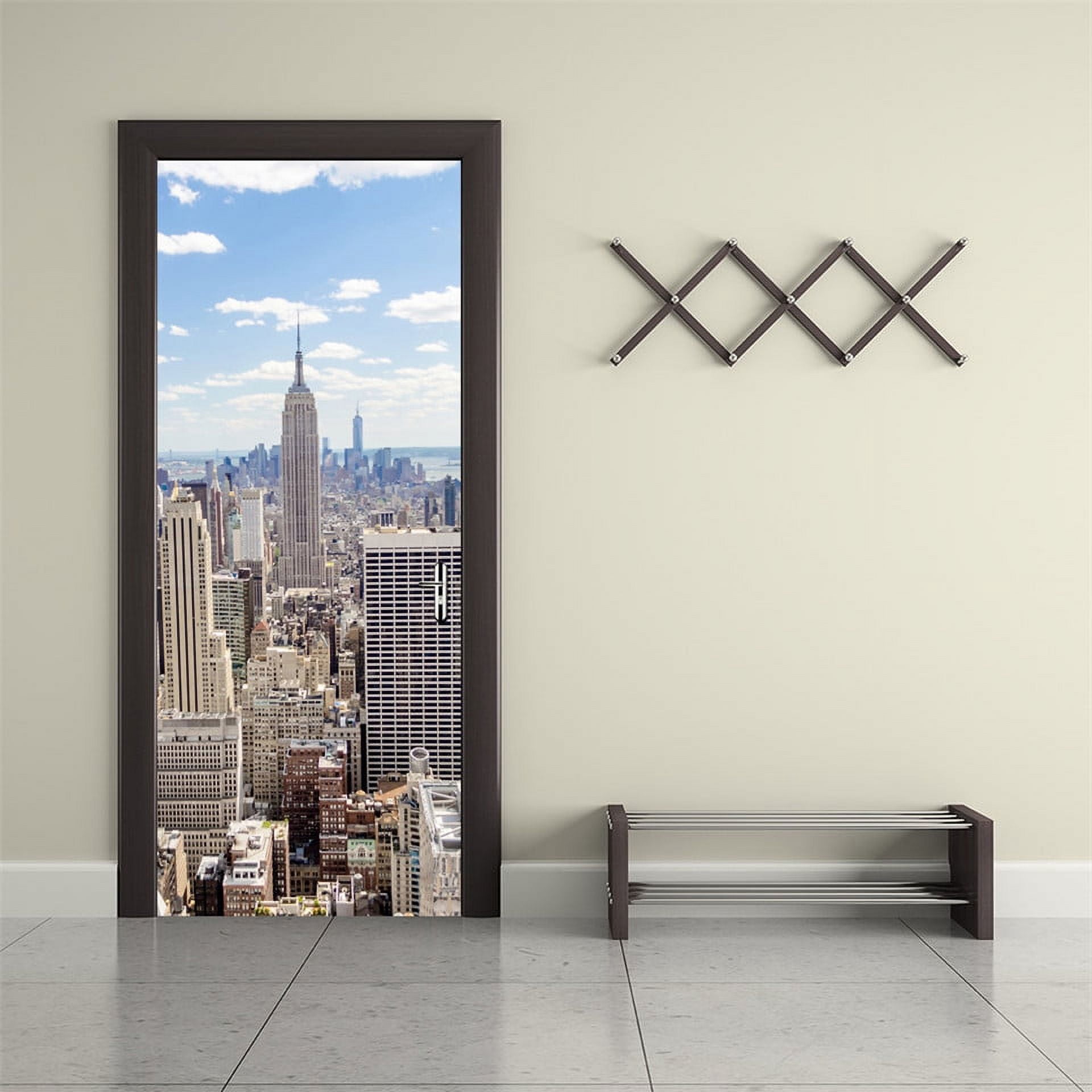 City Landscape Door Poster PVC DIY Self-adhesive Waterproof Wallpaper ...
