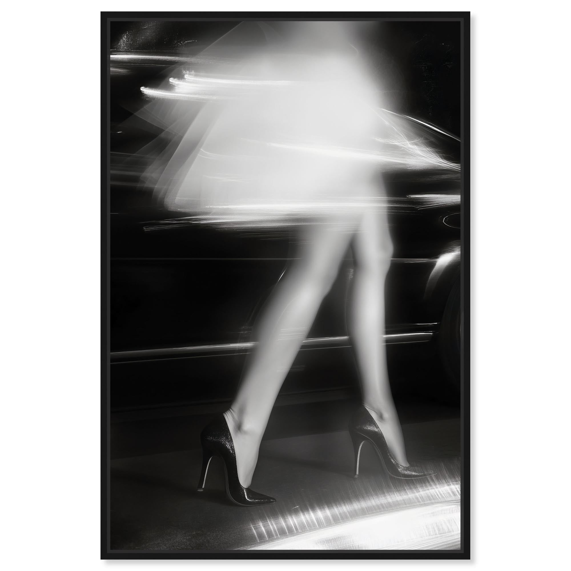 City Light's Dancer Canvas Fashion and Glam Art by Art Remedy, Black ...