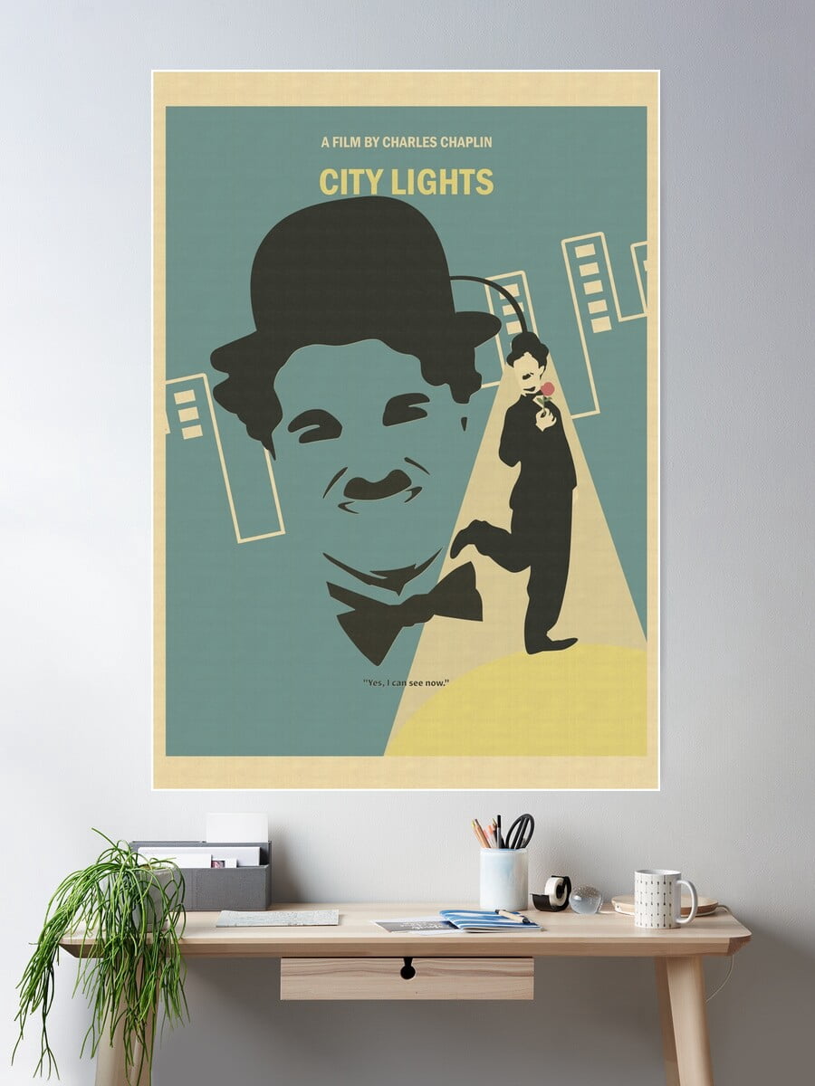 City Lights 1931 Minimalist Movie Poster Poster Wall Art, Modern Wall ...