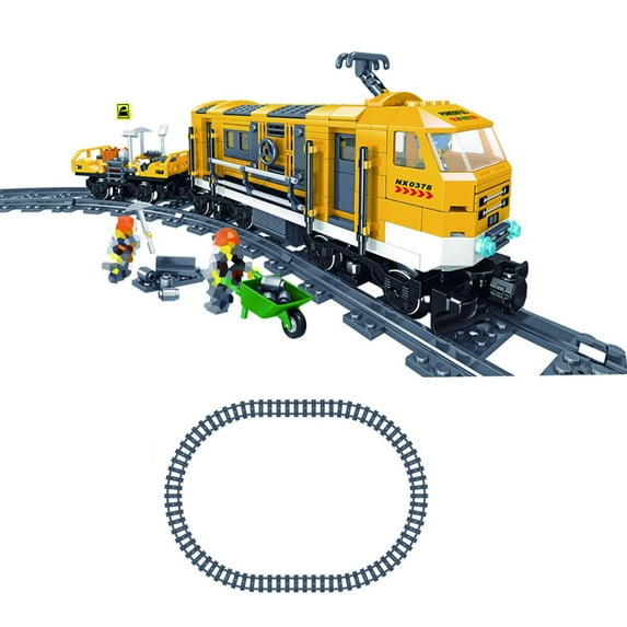 FLOWER LEGEND City Train Building Block with Circular Track and ...