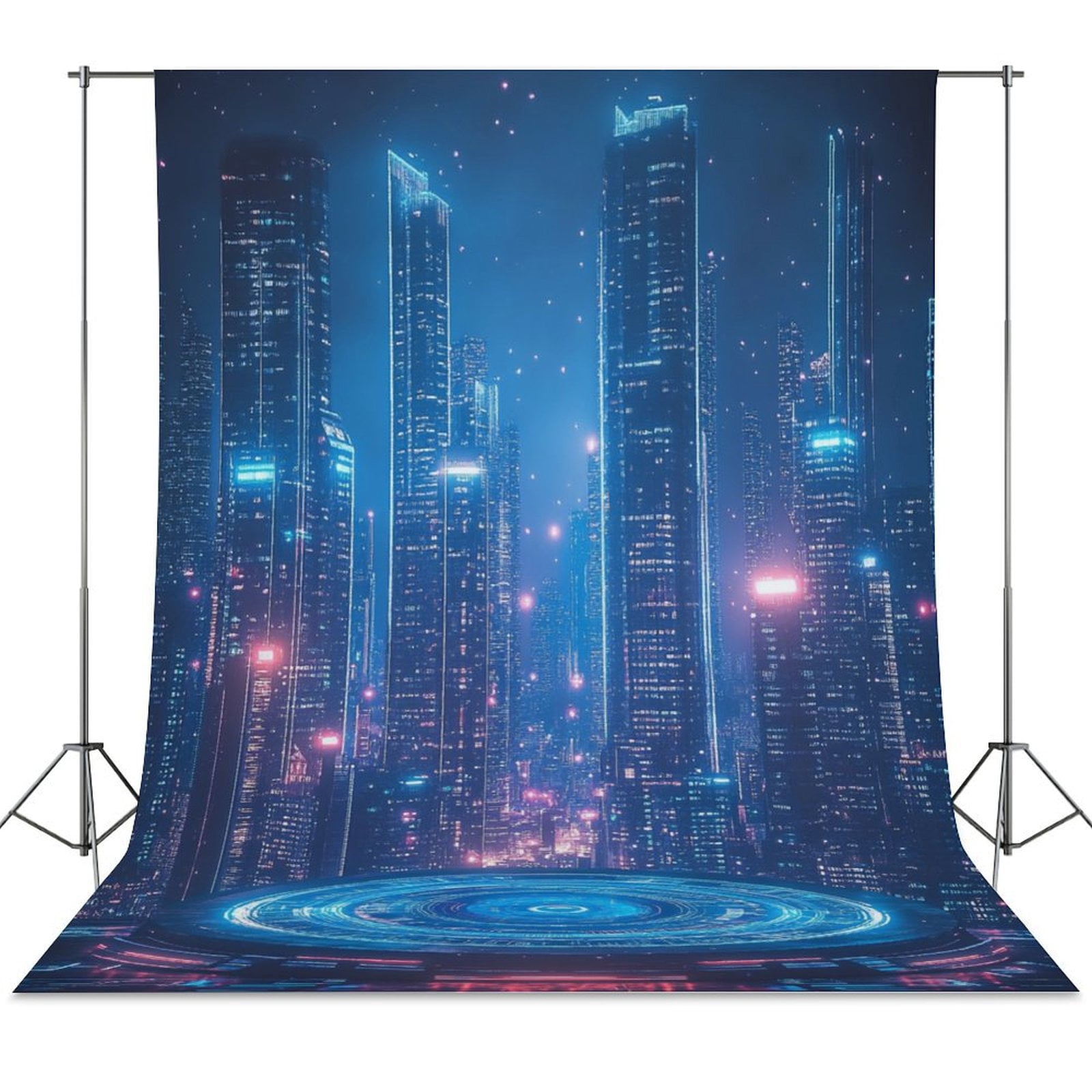 City Neon Streetview Night at Night Backdrop Background for Photography ...