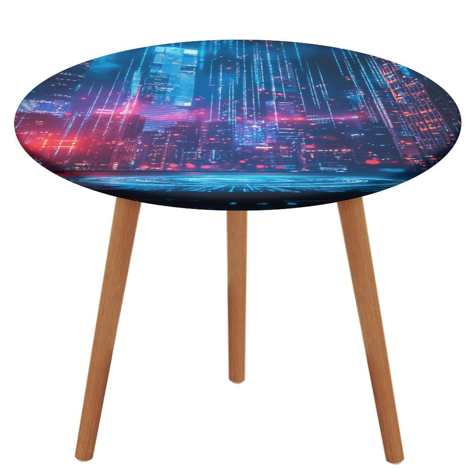 City Neon Streetview Night at Night Fitted Table Cover - Waterproof ...