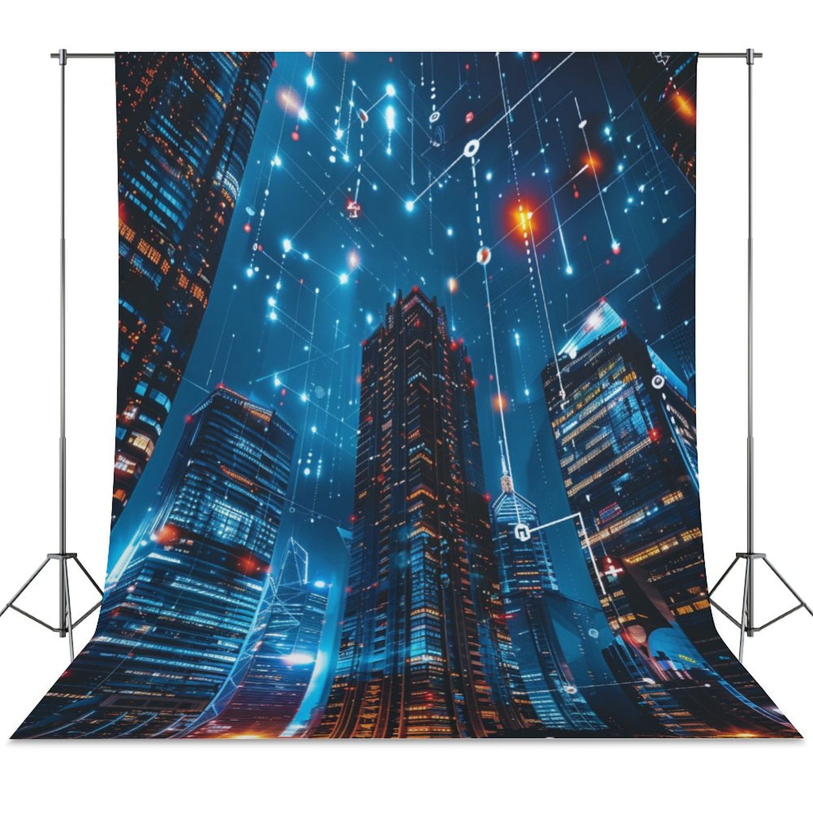 City Neon Streetview Night at Night Backdrops for Photography Kids ...