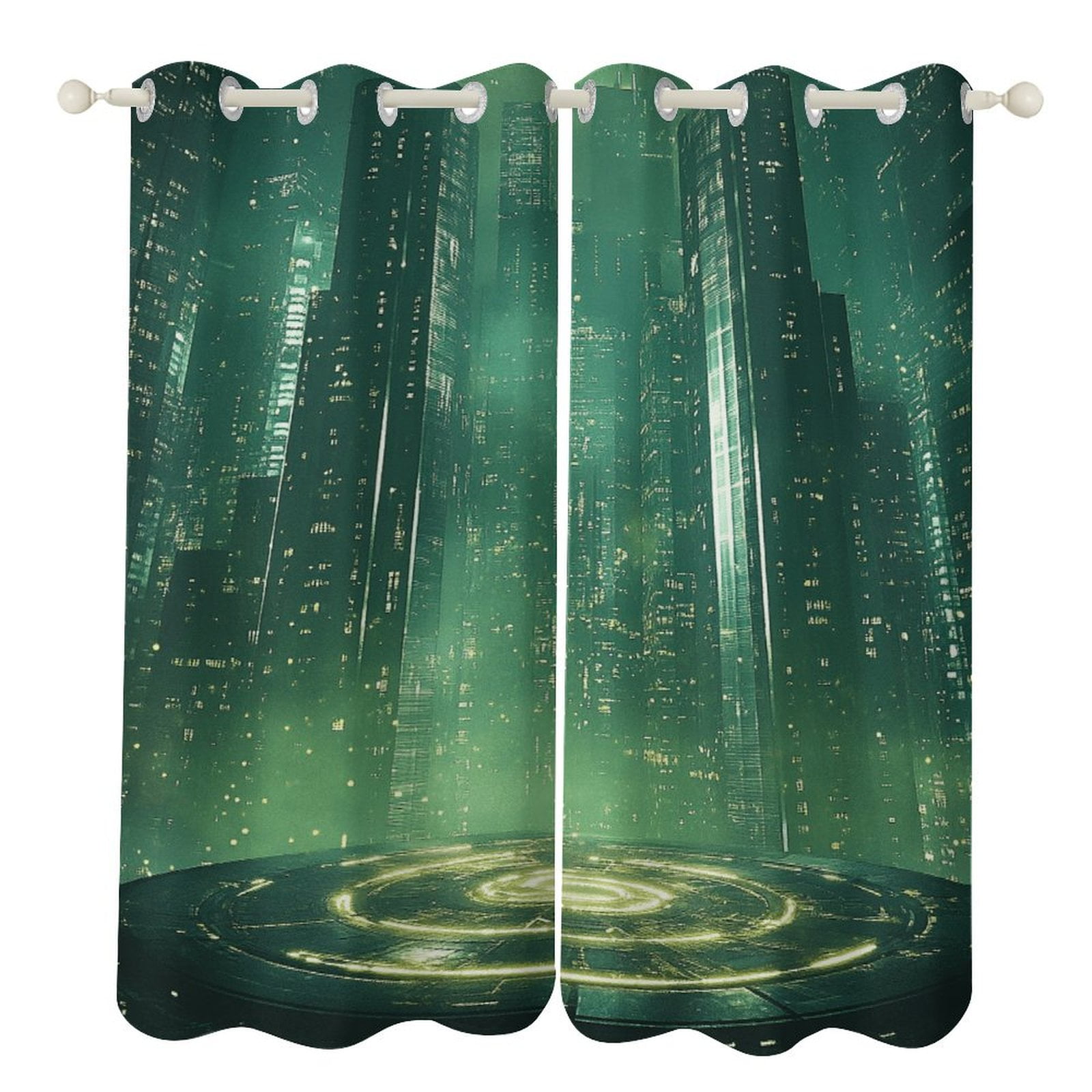 City Neon Streetview Night at Night Curtains Aesthetic Envrionmental ...