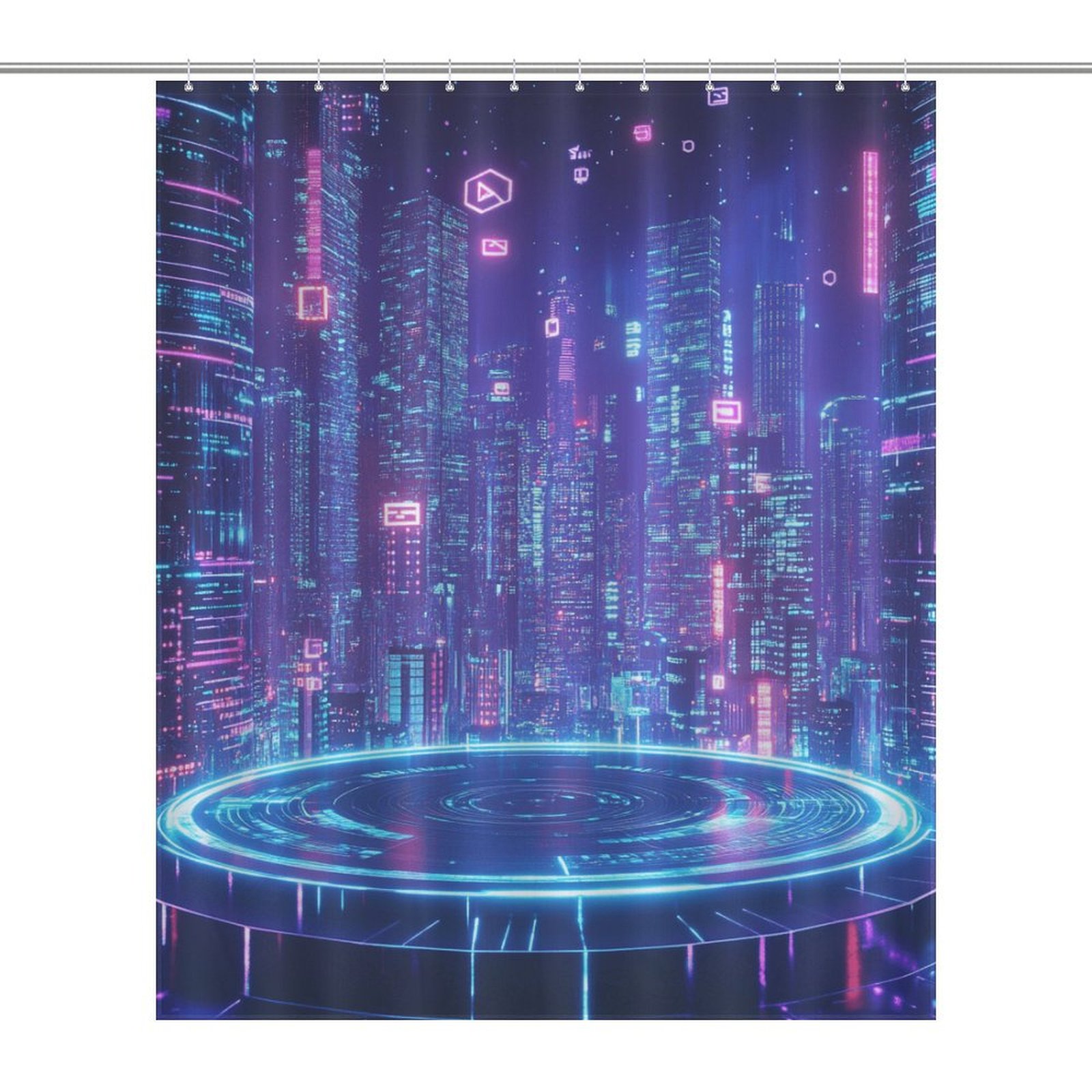 City Neon Streetview Night at Night Waterproof Polyester Quick-Drying ...