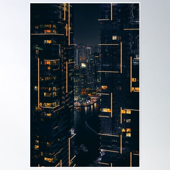 City Night Iii Poster Wall Art Modern Wall Decor Art Home Decor Vintage ...