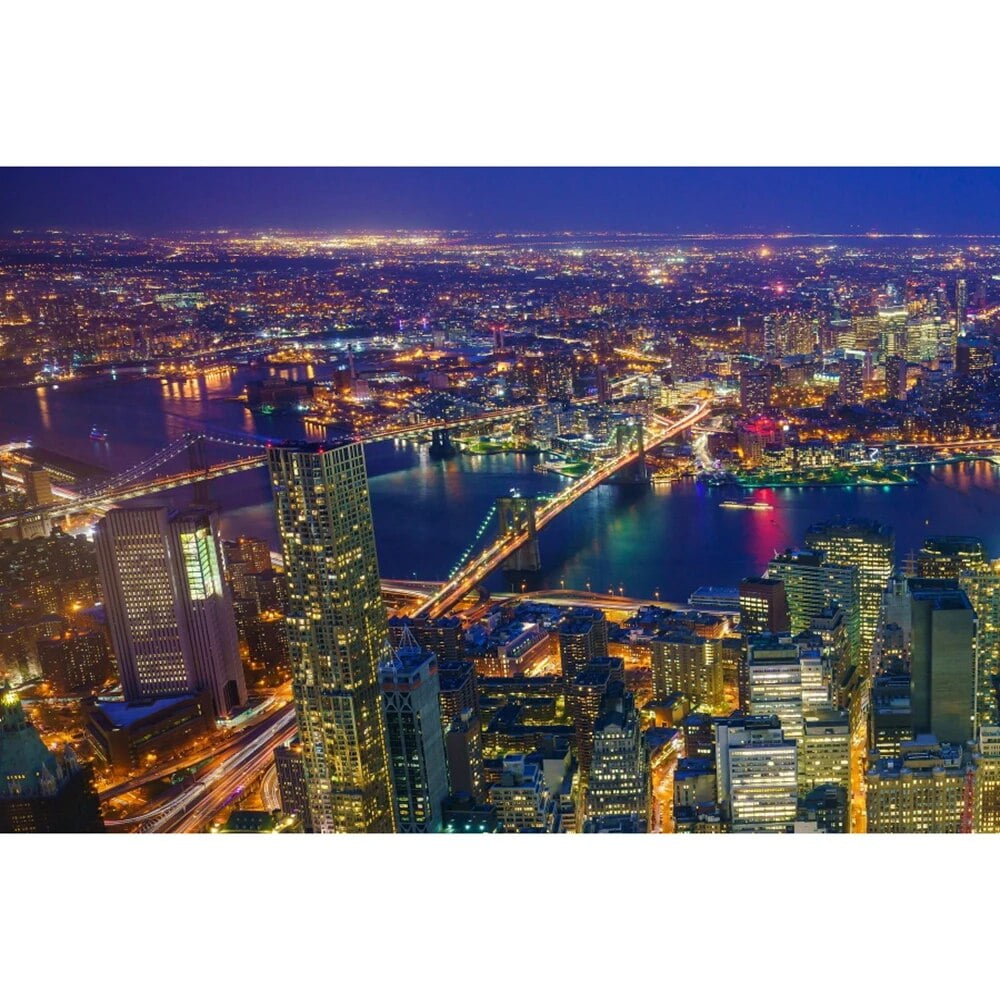 City Night Photography Backdrop New York Architecture Polyester Room Decor Backgrounds Bedroom ...
