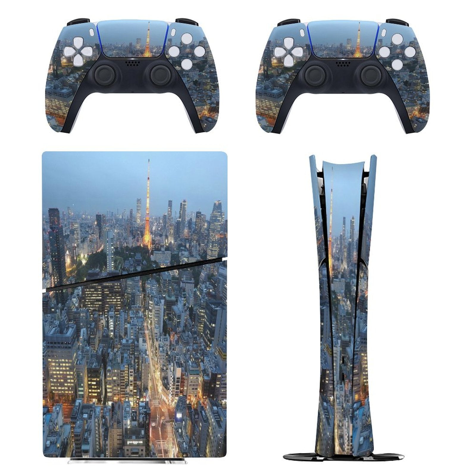 City Night View PS5/PS5 Slim Digital Disc Skin Sticker For Console And ...