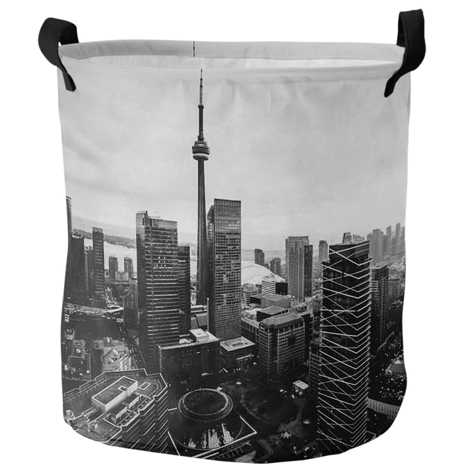 City Night View Urban Area Skyscraper Dirty Laundry Basket Foldable ...