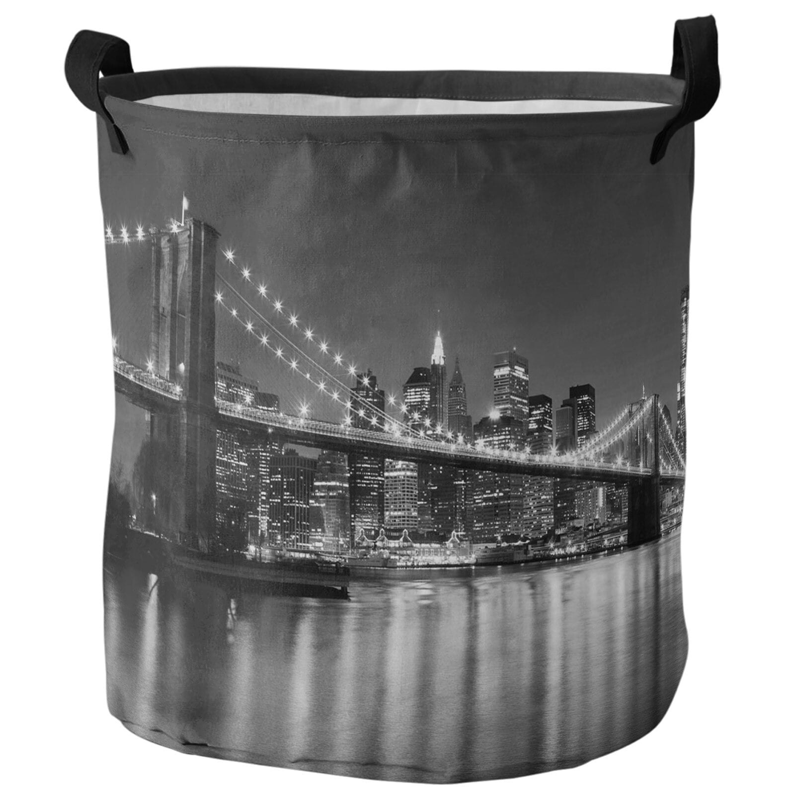 City Night View Urban Area Skyscraper Dirty Laundry Basket Foldable ...