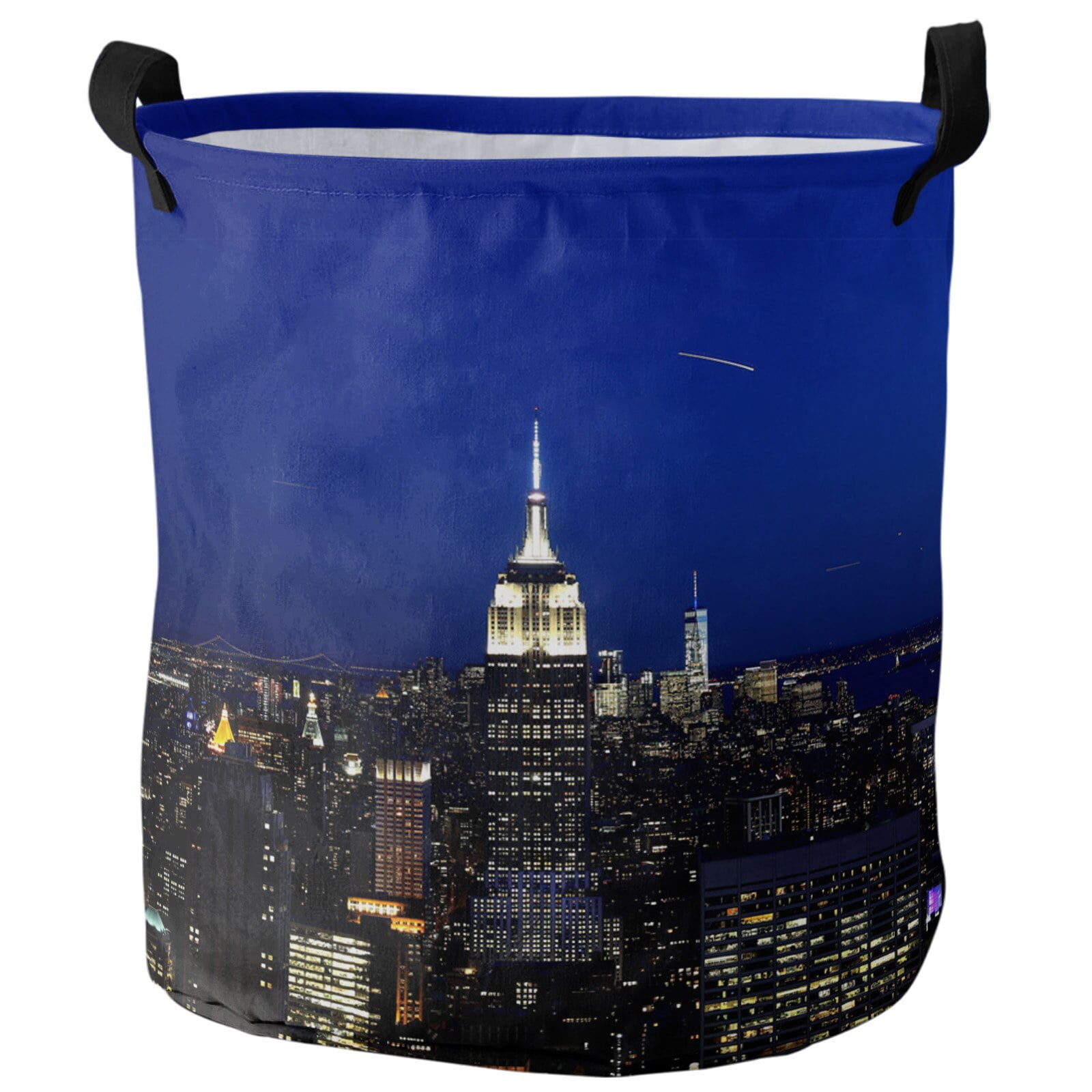 City Night View Urban Area Skyscraper Dirty Laundry Basket Foldable ...