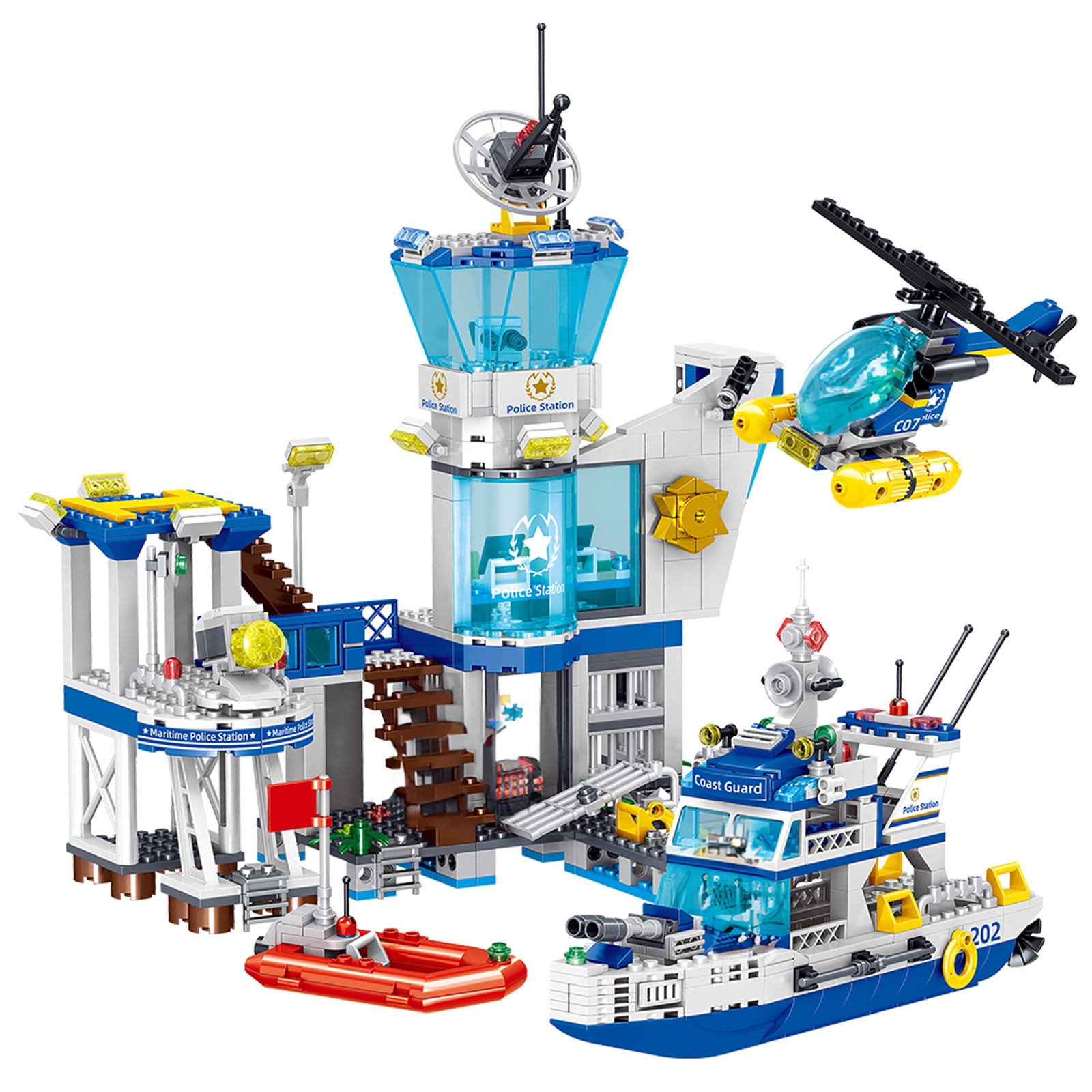 City Oceans Fire Station Blocks Compatible with leg0 Fire Station Set ...