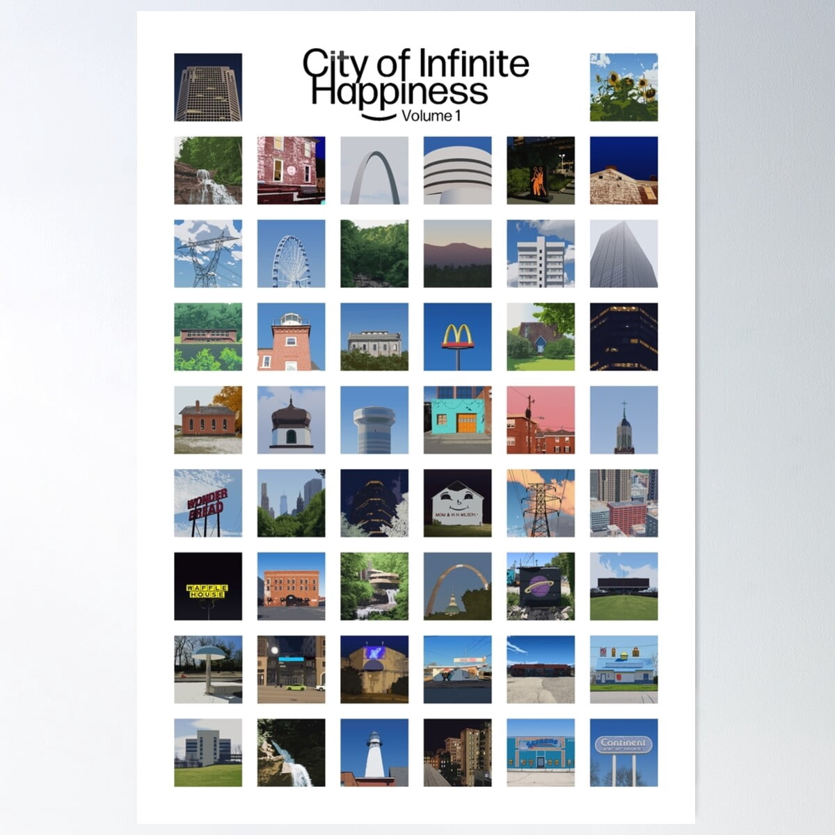 City Of Infinite Happiness Volume 1 Poster Wall Art, Modern Wall Decor ...